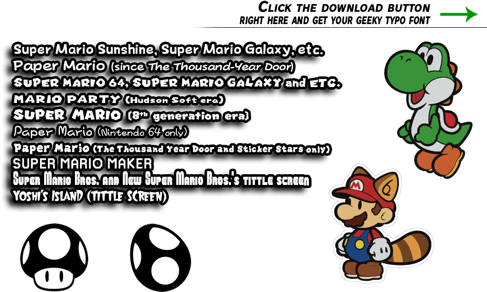 [font] Mario And Yoshi Games By Smashfan16 - Super Mario Galaxy Font ...